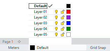 Panel de capas | RhinoLands Help